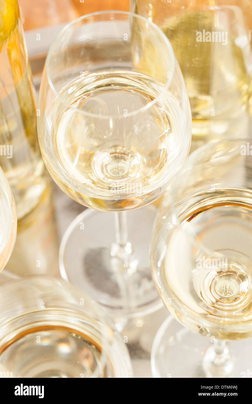 Refreshring White Wine in a Glass on a Background Stock Photo - Alamy