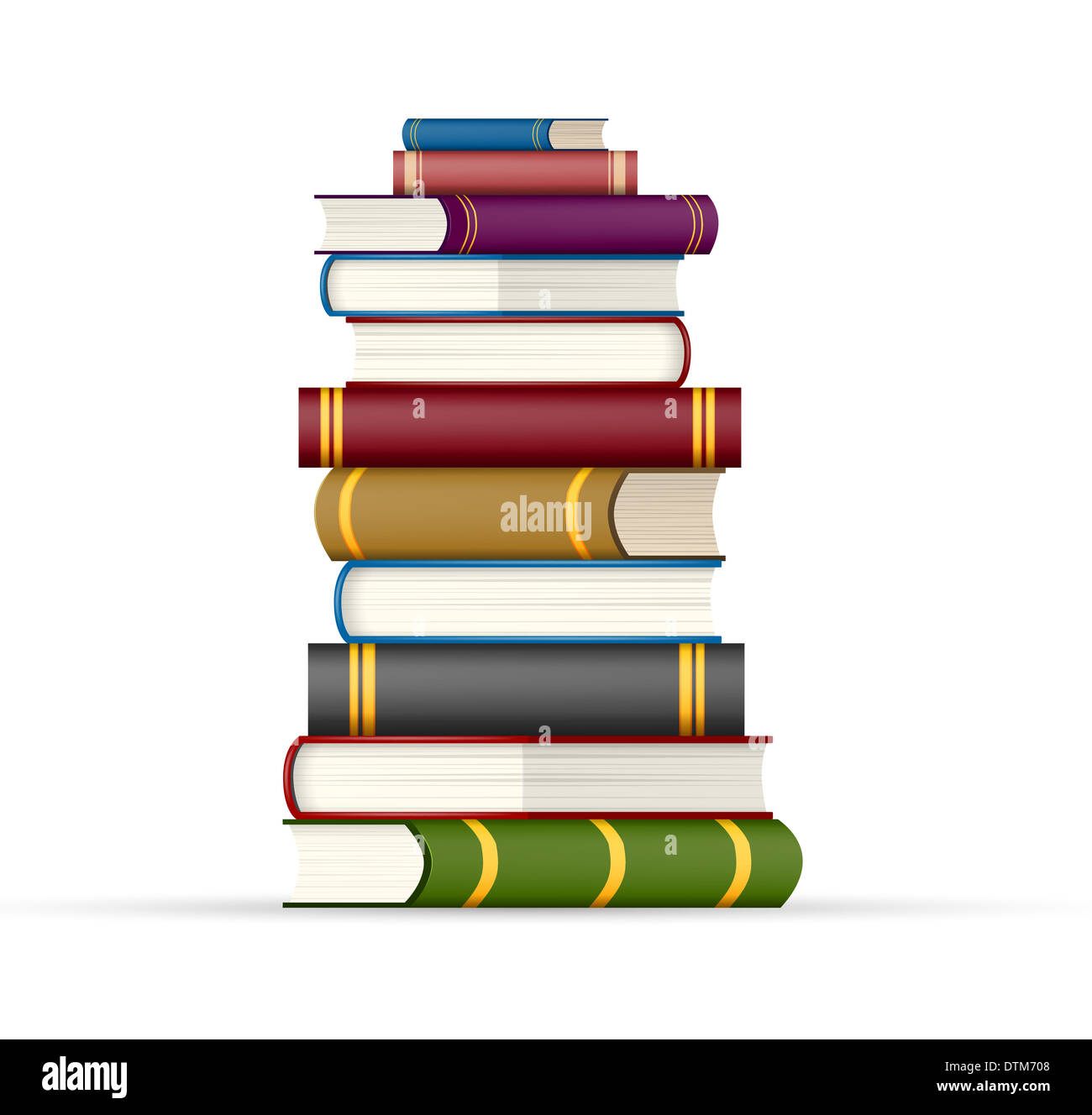 Stack of multi colored books Stock Photo - Alamy