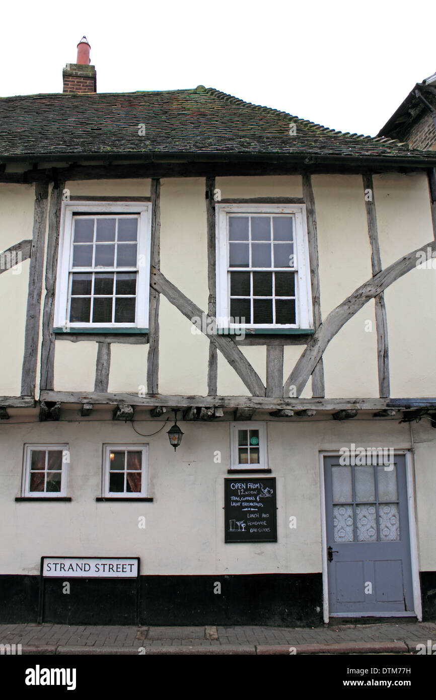 Strand Street in the historic town of Sandwich, Kent, England, UK Stock ...