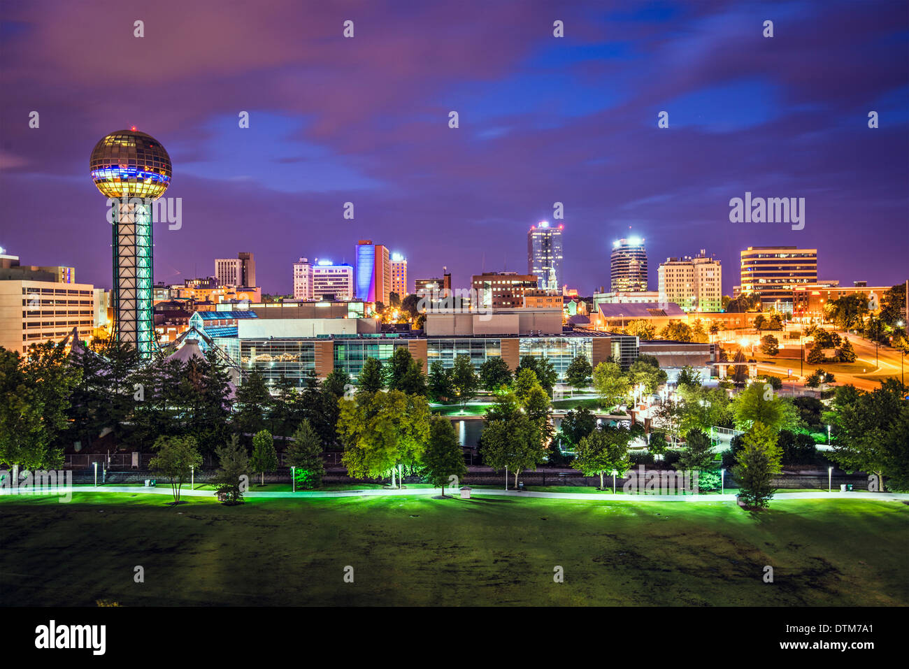 Knoxville, Tennessee, USA downtown at World's Fair Park Stock Photo - Alamy