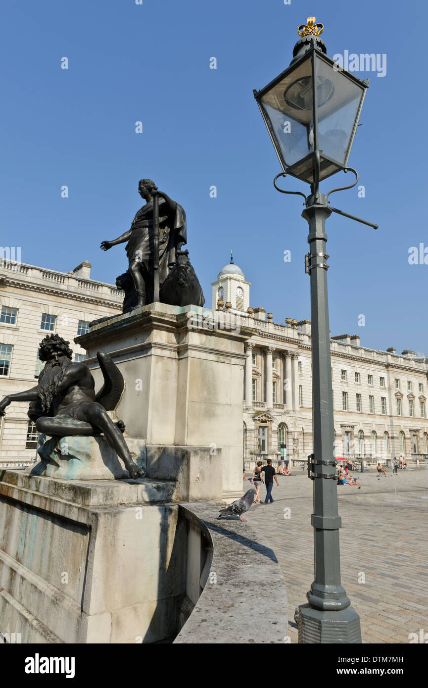 Bronze statues of George III and Neptune (1789) at Somerset House ...