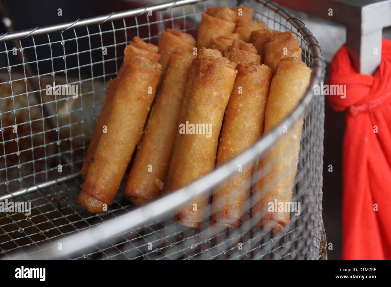 Fried Chinese spring roll Stock Photo - Alamy