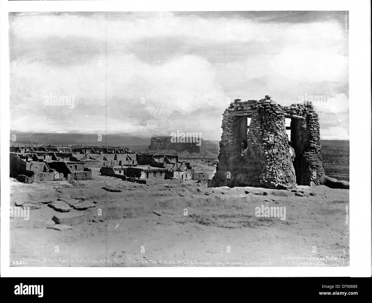 A view of the pueblo of Acoma taken from the roof of the old church ...