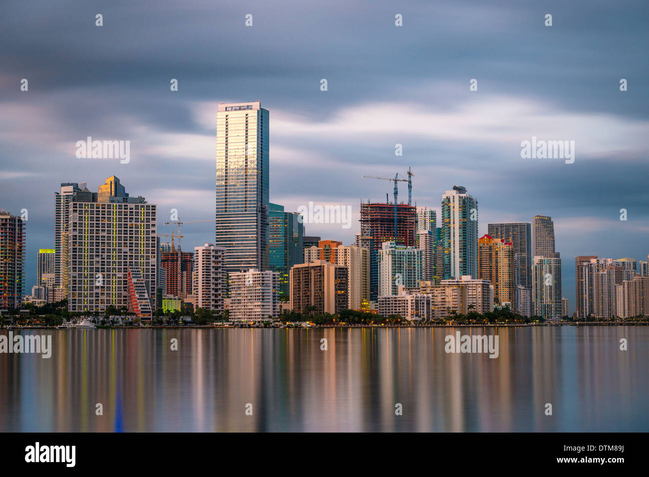Miami, Florida skyline at Biscayne Bay Stock Photo - Alamy