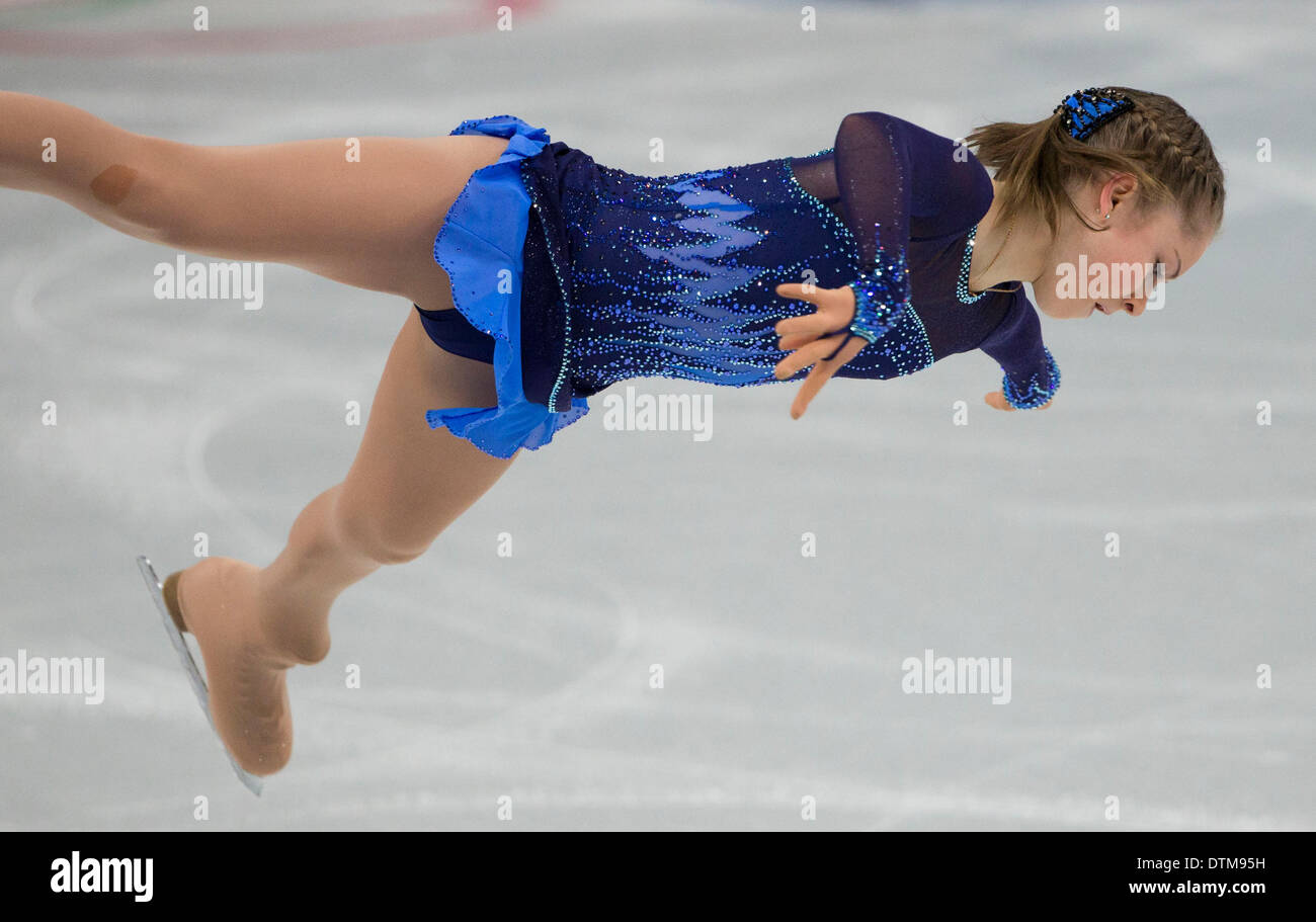 Sochi, Russia. 19th Feb, 2014. Yulia Lipnitskaya of Russia in the ...