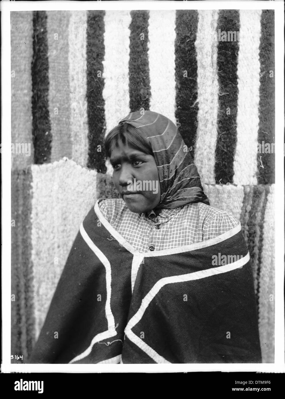 The photograph shows a Walapai Indian school girl in Hackbury, Arizona ...
