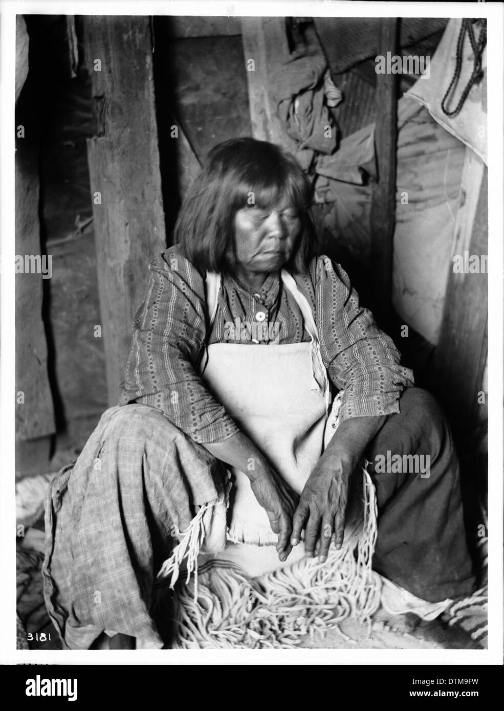 This photograph features a Walapai Indian woman, the wife of Chief ...