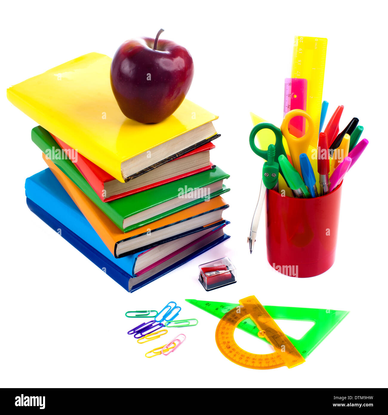 Back to school supplies. Isolated Stock Photo - Alamy