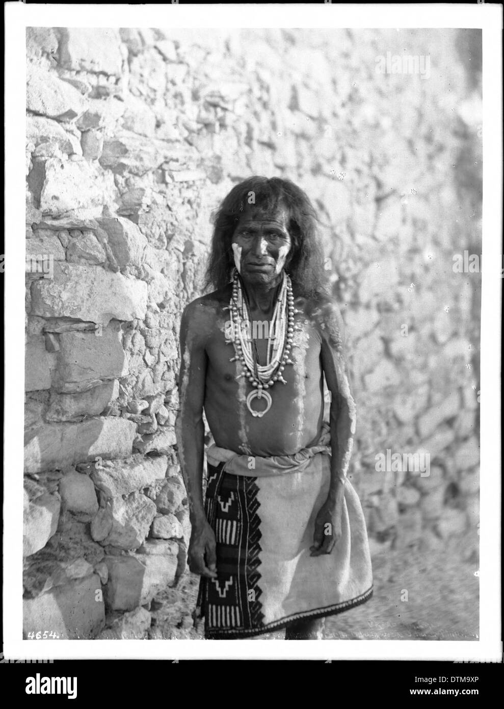 A portrait of Wiki, the Chief Antelope Priest, dressed in full ...