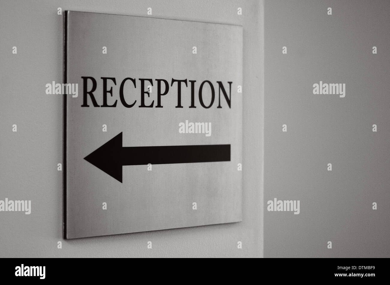 Reception Arrow High Resolution Stock Photography and Images - Alamy