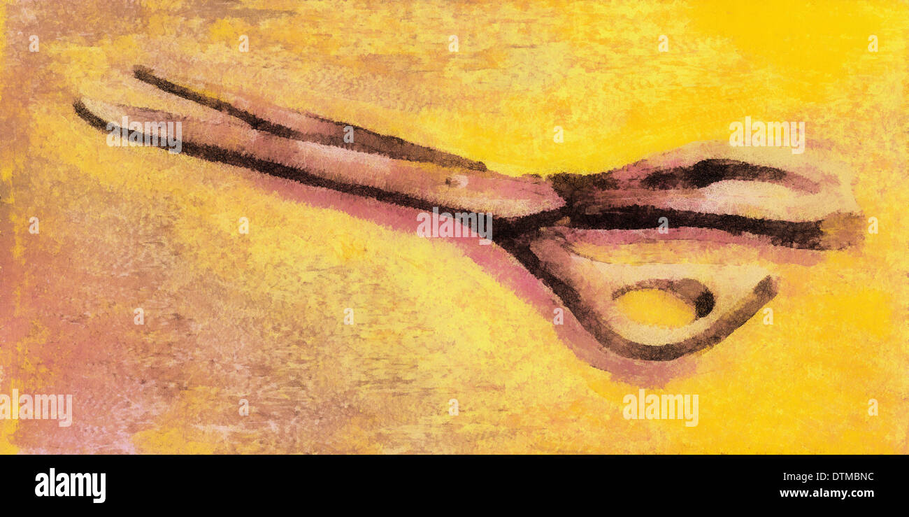 Illustrations scissors hi-res stock photography and images - Alamy