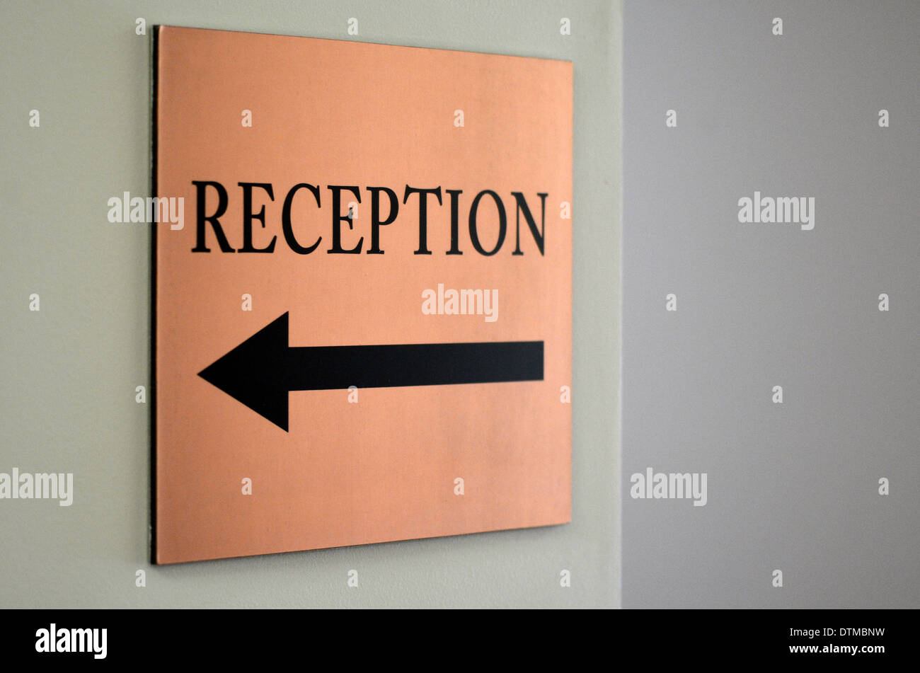 Reception Direction Sign High Resolution Stock Photography and Images ...