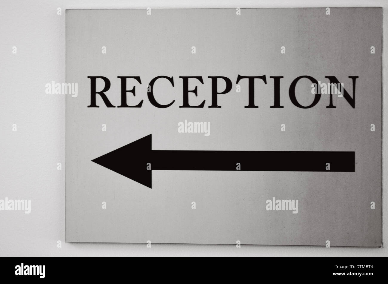 Reception Arrow High Resolution Stock Photography and Images - Alamy