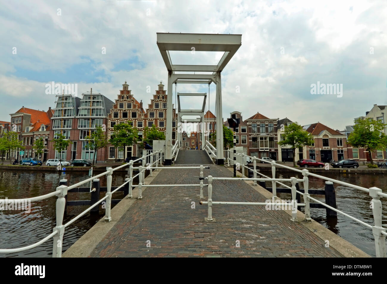 Gravestenenbrug, a famous drawbridge across River Spaarne, Haarlem ...
