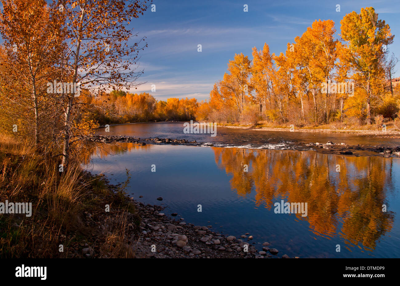 Autumn tree reflections in river hi-res stock photography and images ...