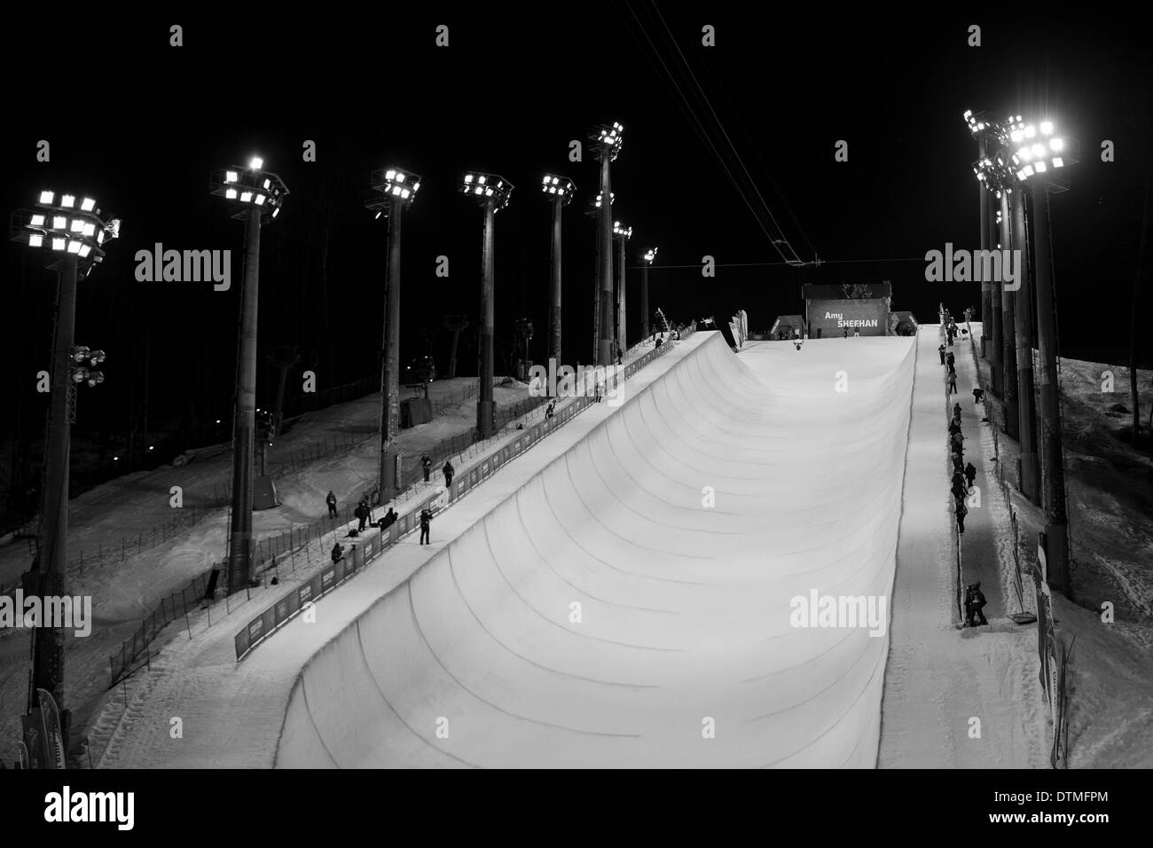Rosa khutor extreme park halfpipe Black and White Stock Photos & Images ...