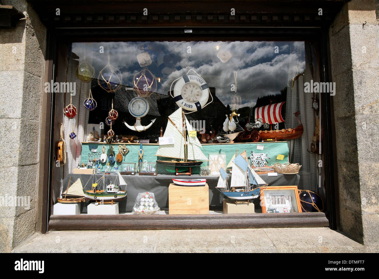 Sailfish and anchors in a shop window Stock Photo - Alamy