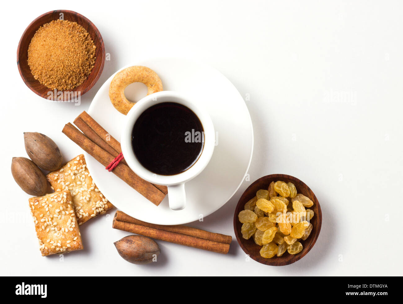 rustic sweets with sugar fruits and coffee Stock Photo - Alamy