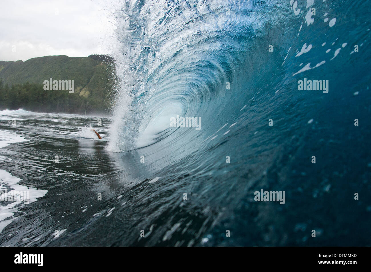 large blue and white waves in hawaii inside the barrel of the wave ...