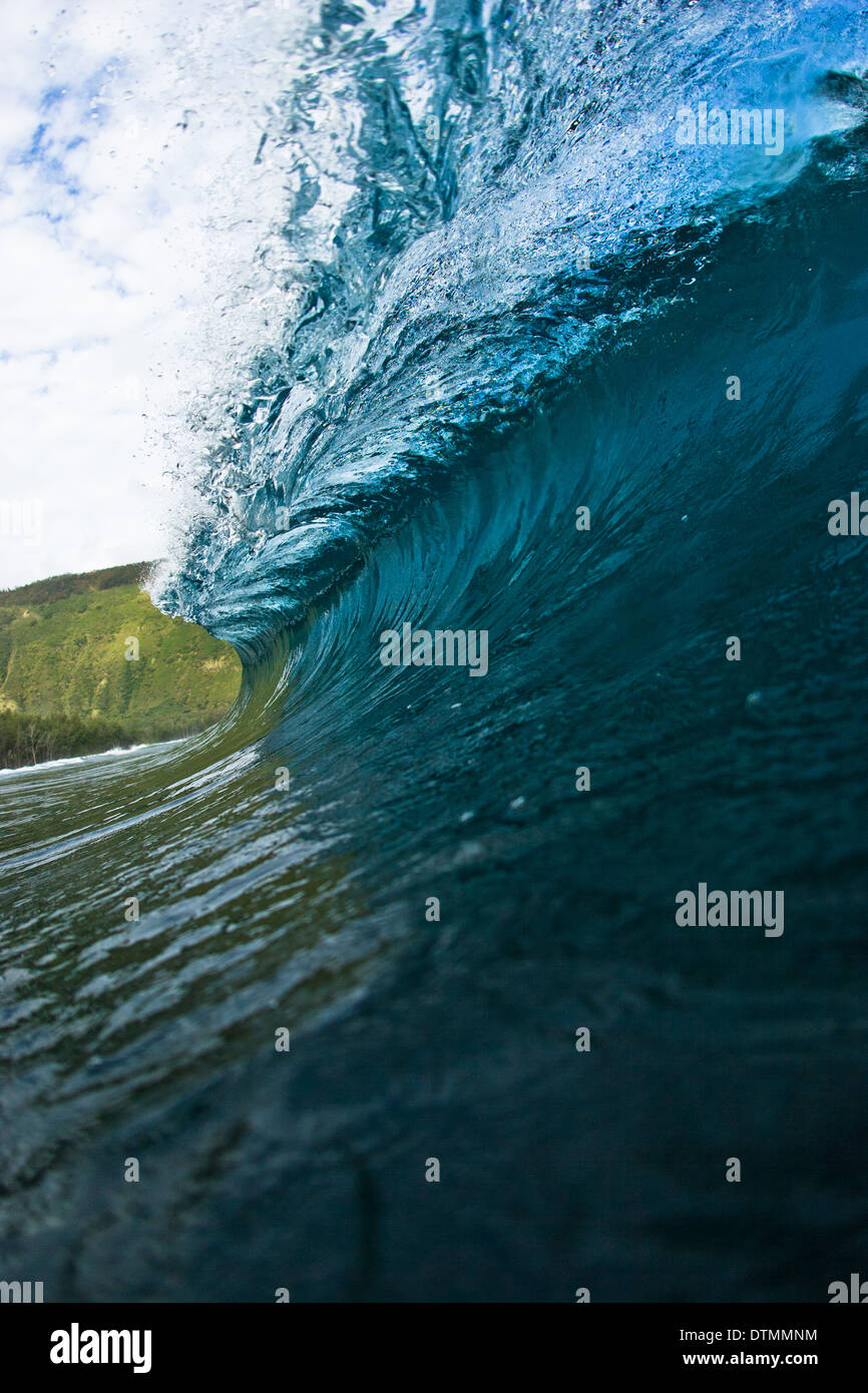 blue hawaii wave in the ocean sea water Stock Photo - Alamy
