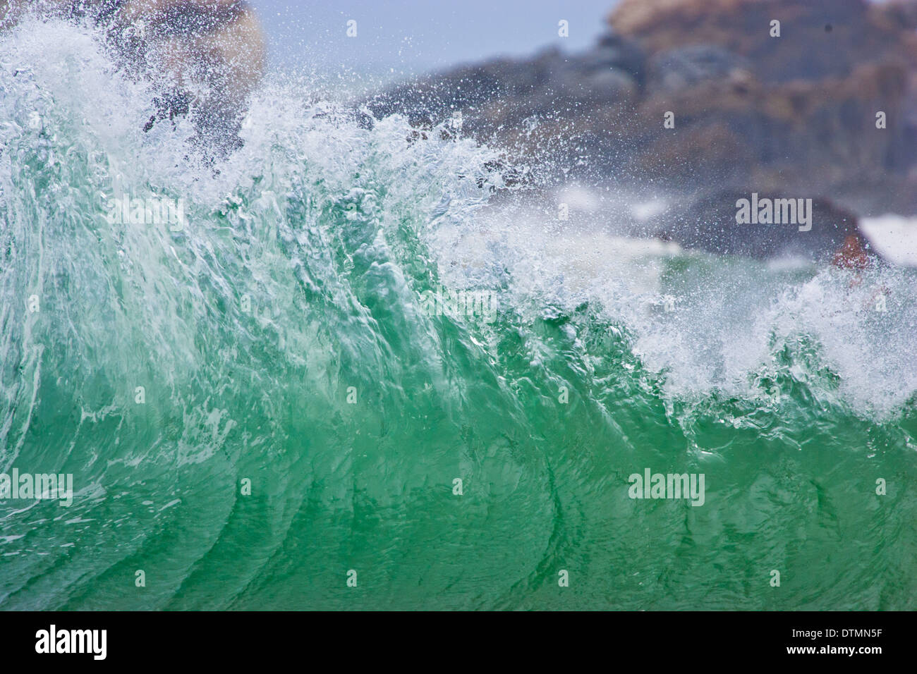 wave water ocean sea green spray Stock Photo - Alamy