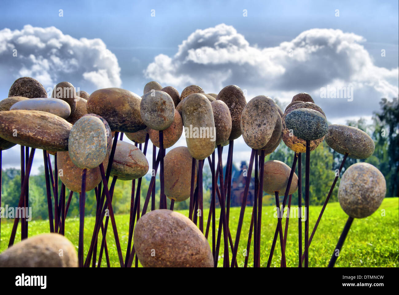 Stones on a stick Stock Photo - Alamy