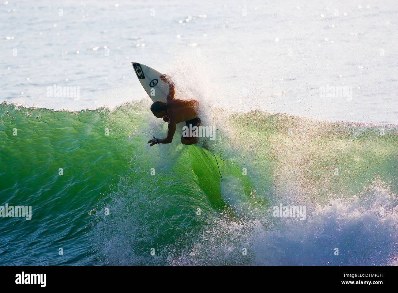 surfing getting barreld in a wave ocean sea water board beach hawaii ...
