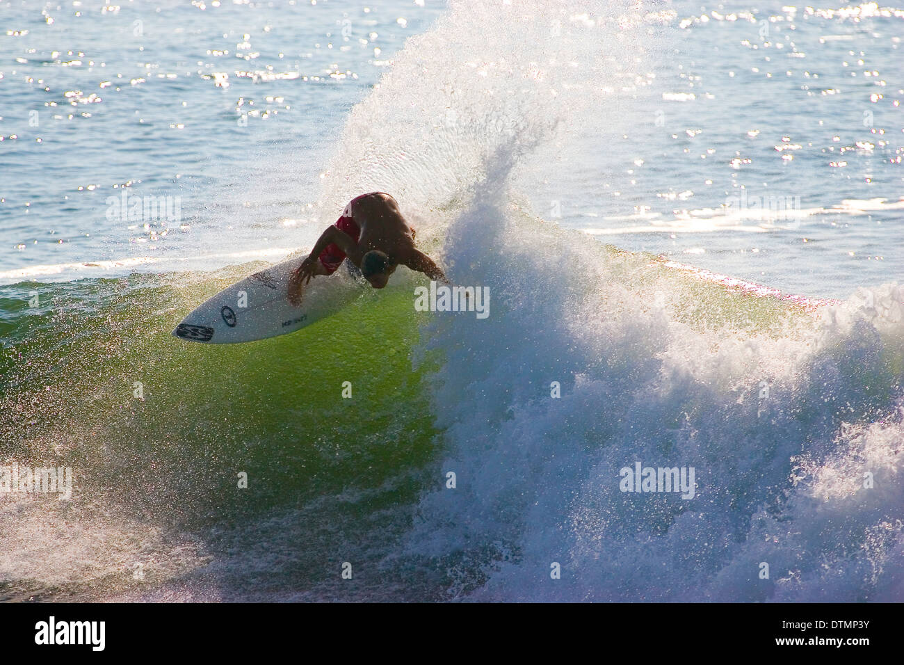 surfing getting barreld in a wave ocean sea water board beach hawaii ...