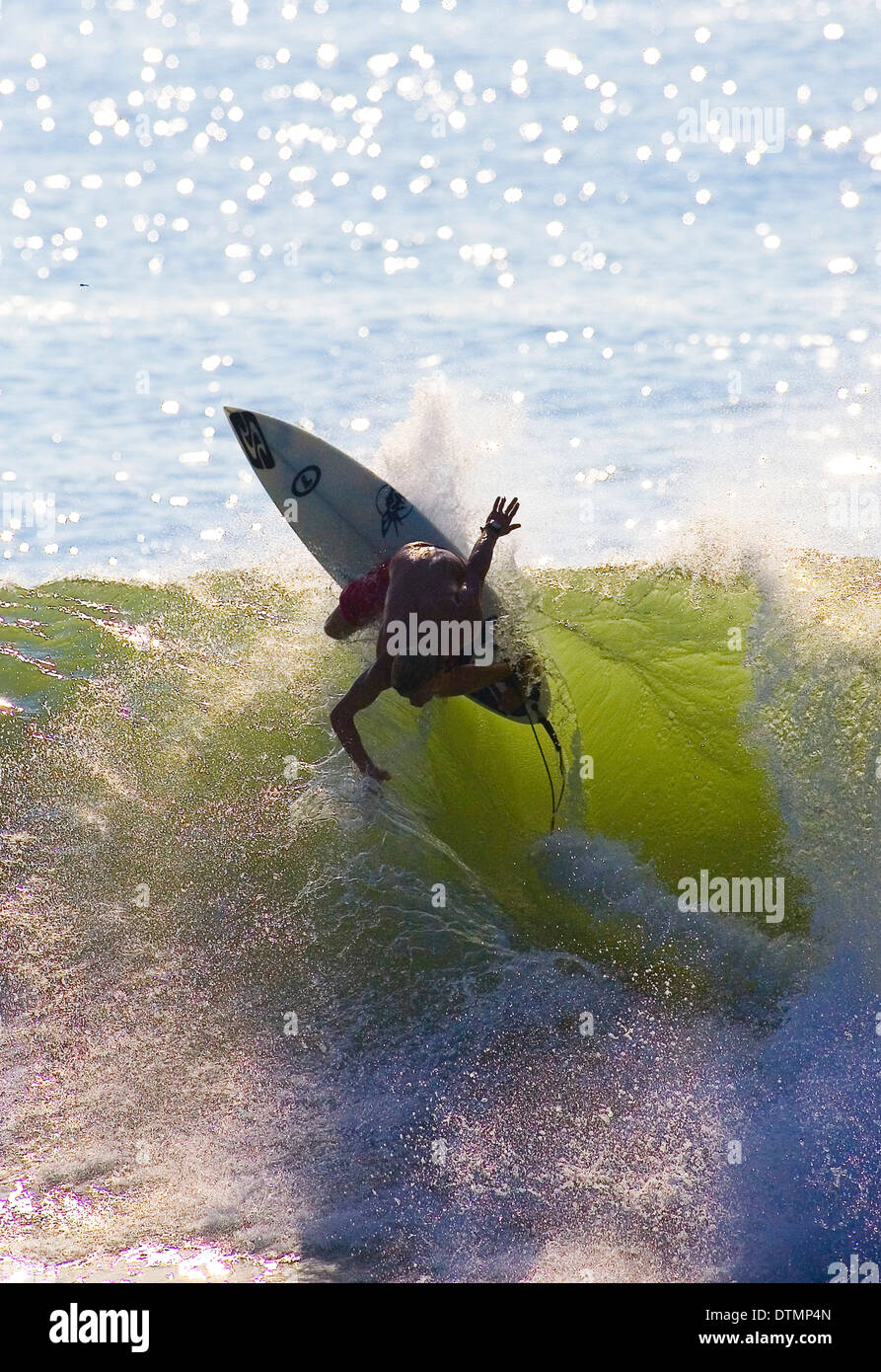 surfing getting barreld in a wave ocean sea water board beach hawaii ...