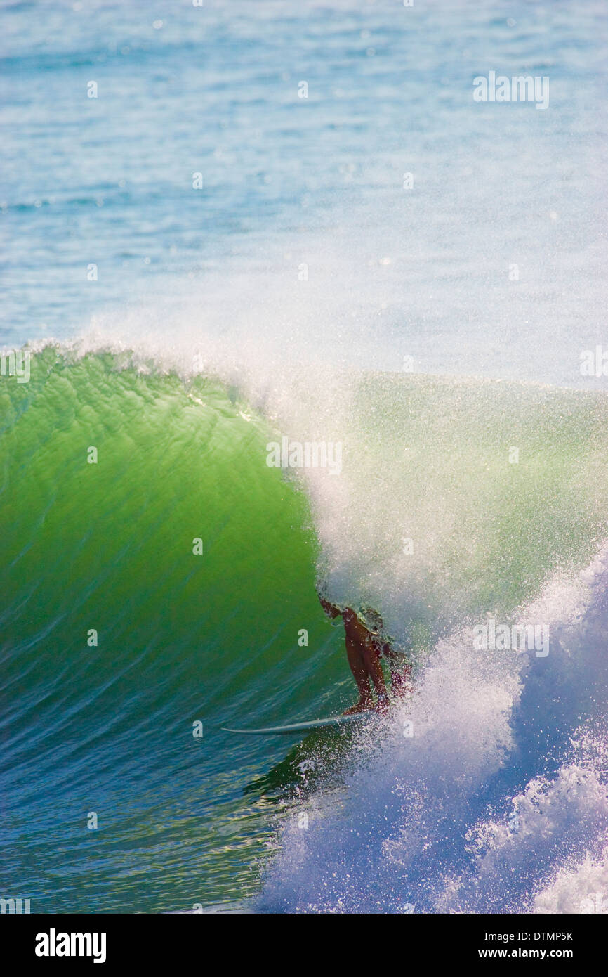 surfing getting barreld in a wave ocean sea water board beach hawaii ...