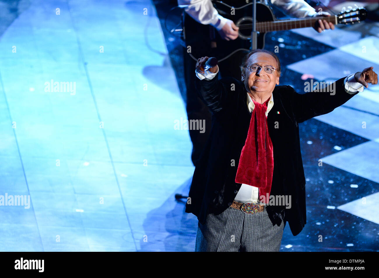 Sanremo, Italy. 20th Feb, 2014. Renzo Arbore attend the third night of ...
