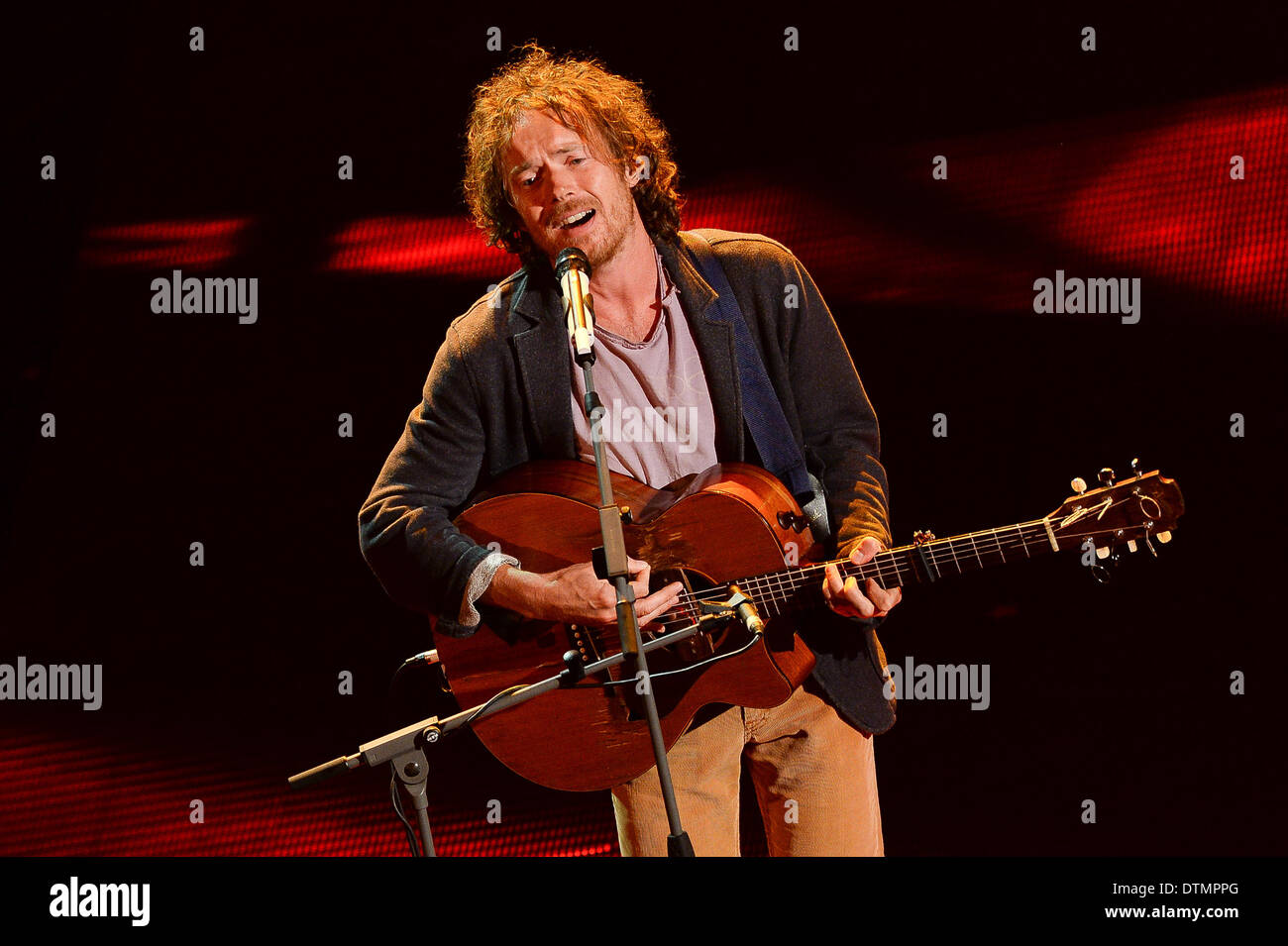 Sanremo, Italy. 21st Feb, 2014. Damien Rice attend the third night of ...