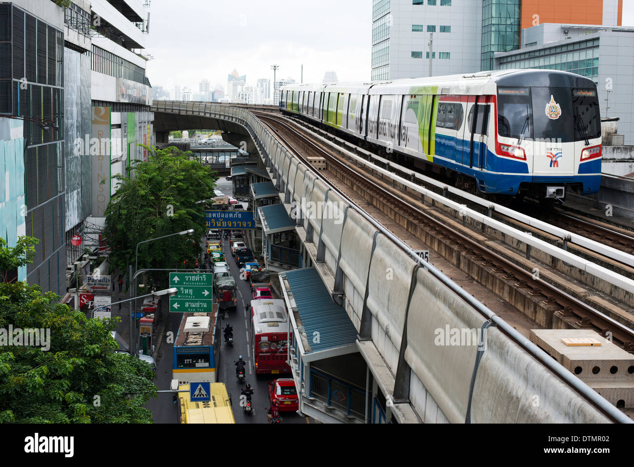 Bangkok's BTS elevated train Stock Photo - Alamy