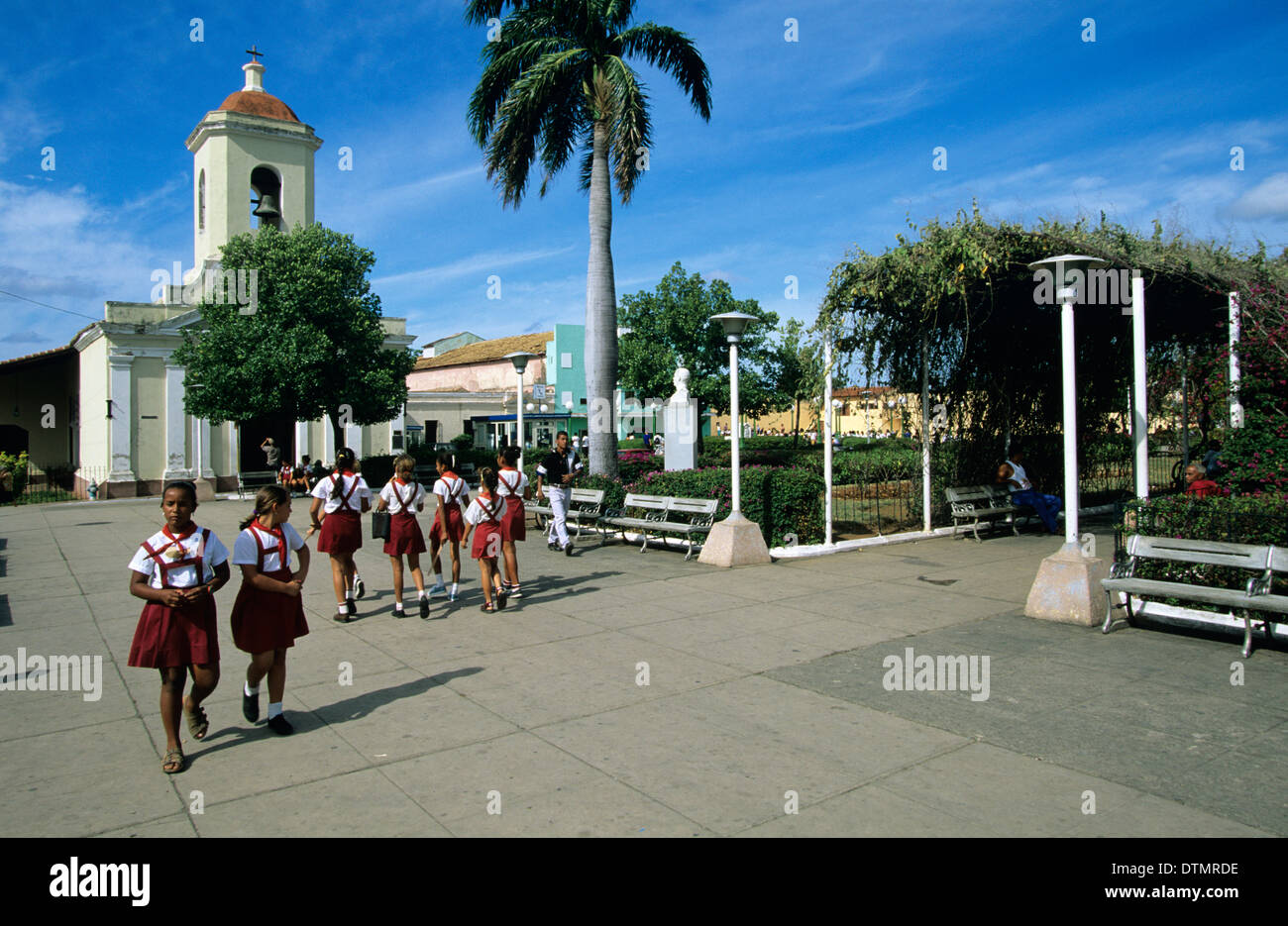 Parque Cespedes is the hub of local activities in Trinidad, Sancti ...
