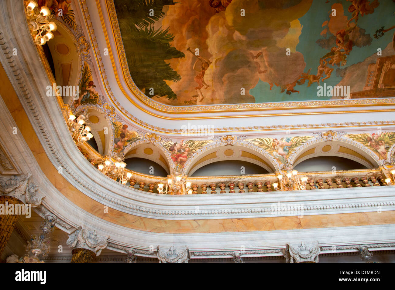 Brazil, Amazon, Manaus. Historic Manaus Opera House, circa 1882, built ...