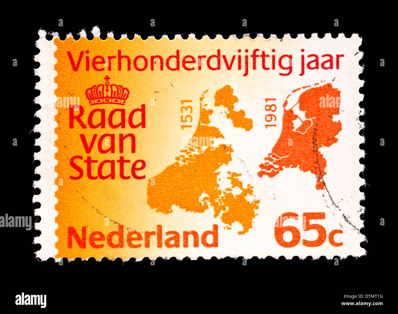Postage stamp from the Netherlands depicting a map of the country, for ...