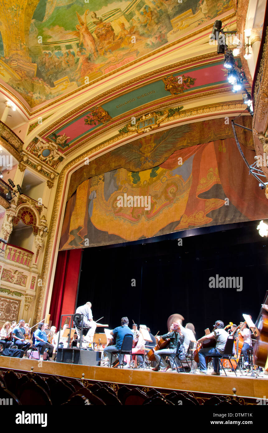 Brazil, Amazon, Manaus. Historic Manaus Opera House, circa 1882, built ...