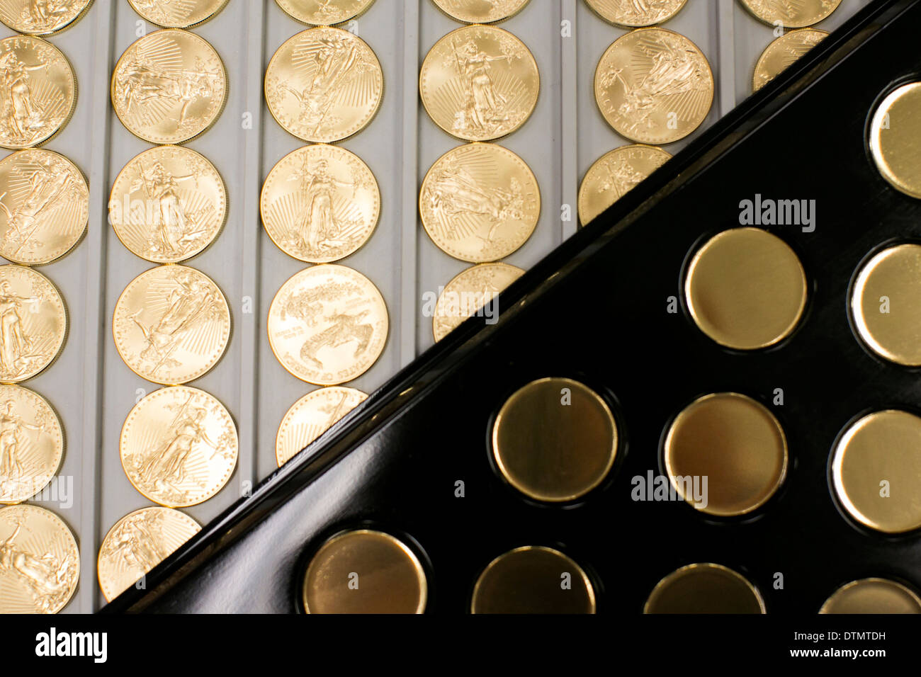 1 ounce Gold Eagle bullion and proof coin production at the West Point ...