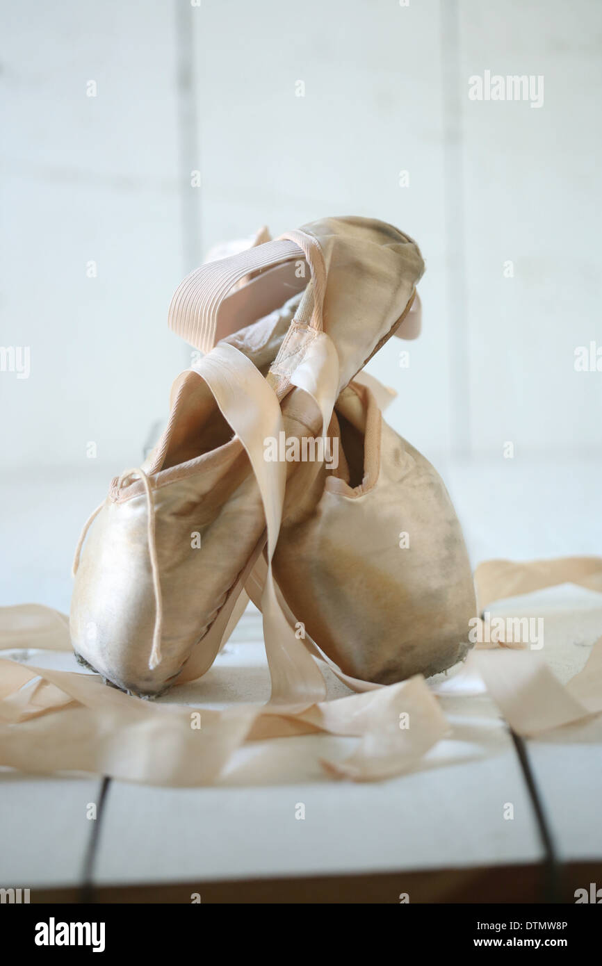 Posed Pointe Shoes in Natural Light Stock Photo - Alamy