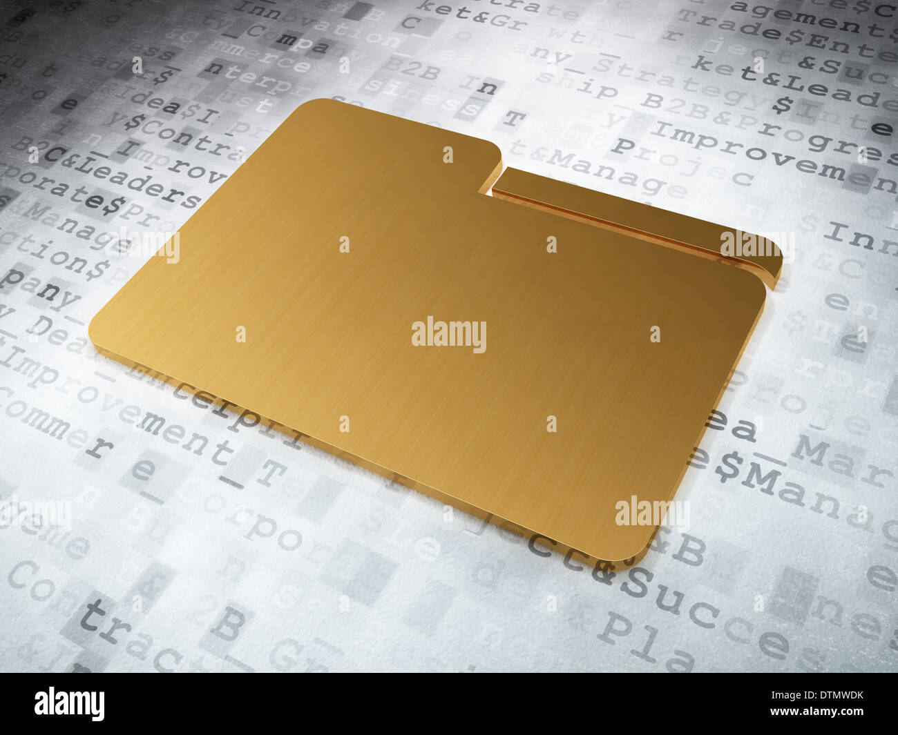 Business concept: Golden Folder on digital background Stock Photo - Alamy
