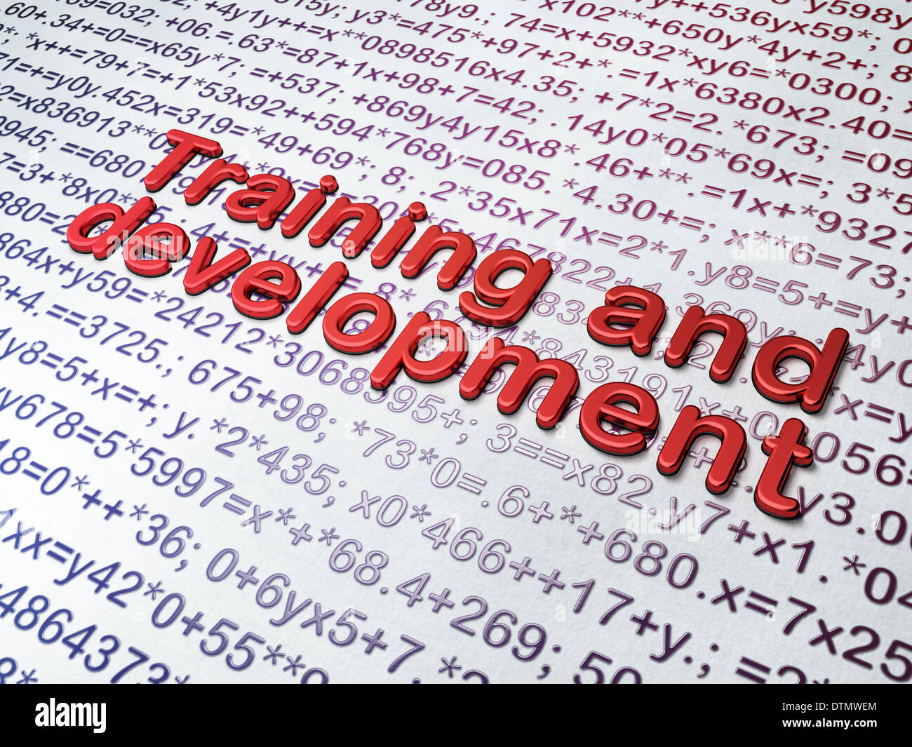 Education concept: Training and Development on Education background ...
