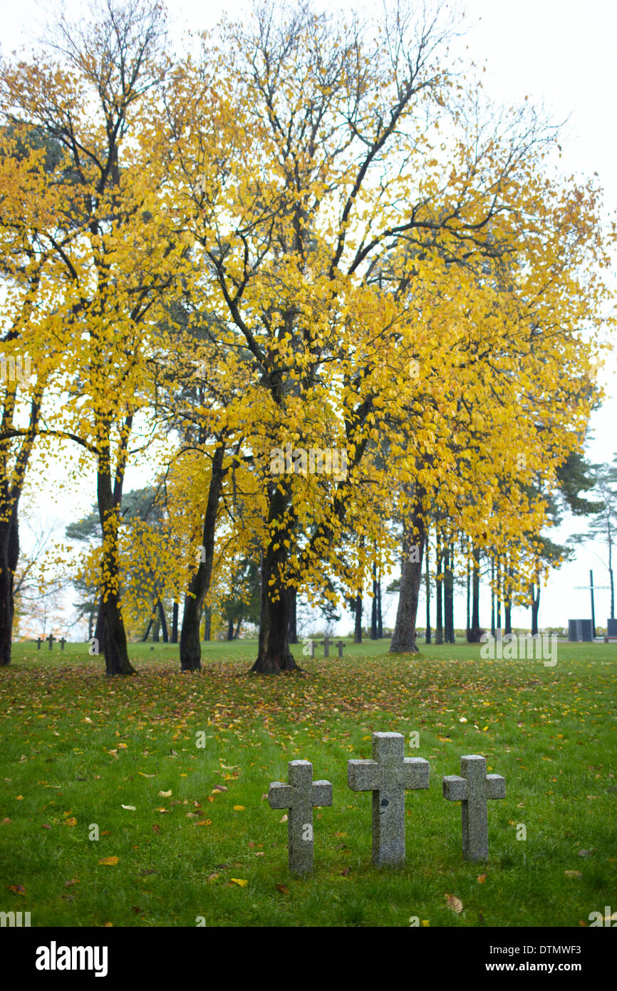 Three tombstone crosses Stock Photo - Alamy