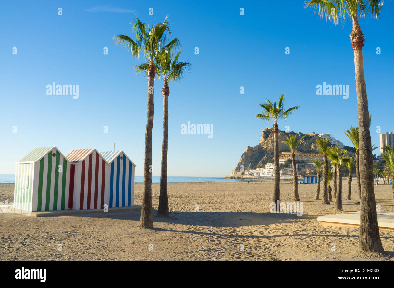 Benidorm beach on one of its many sunny mornings Stock Photo - Alamy