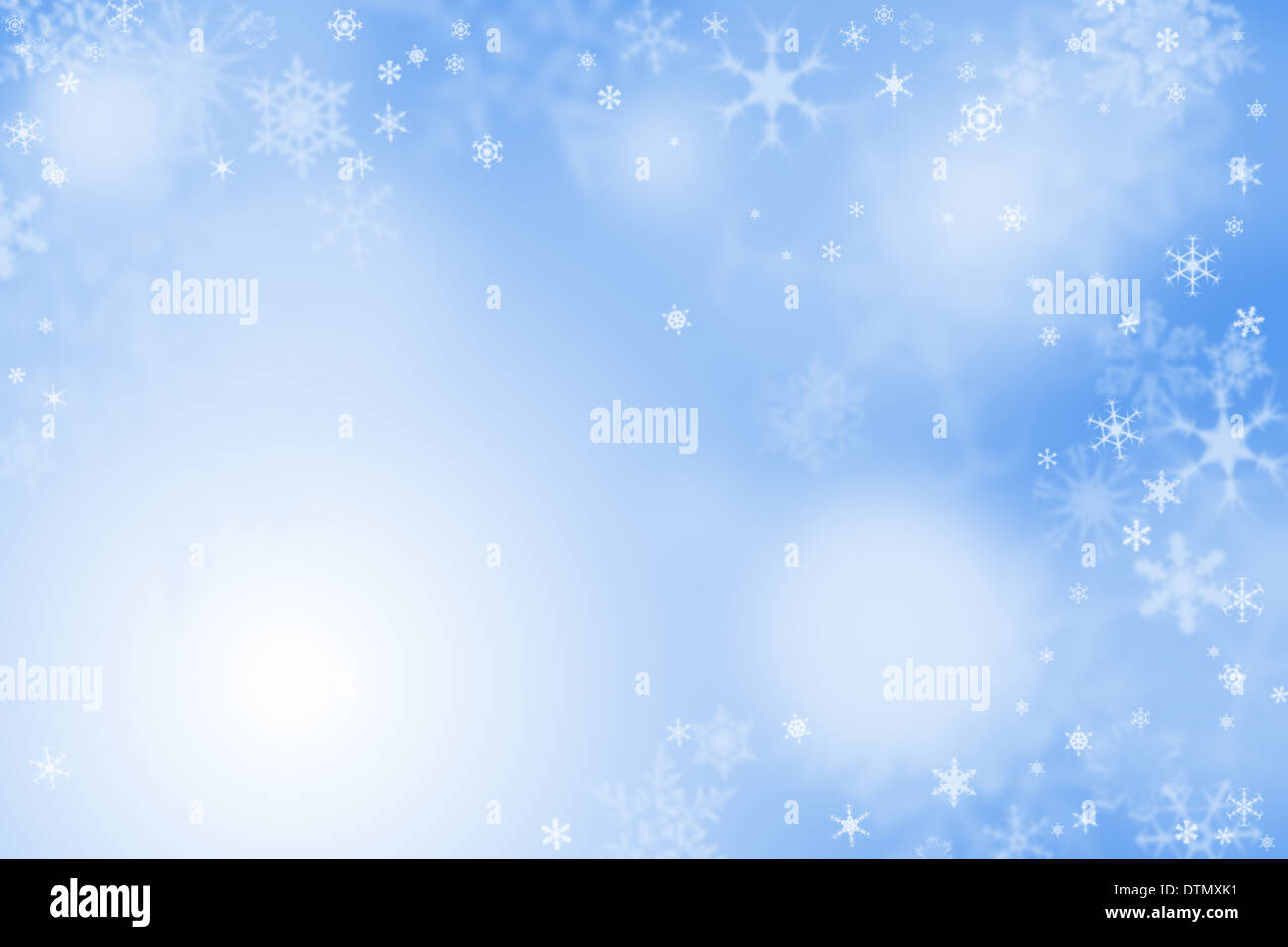 Light blue winter wallpaper with snow Stock Photo - Alamy