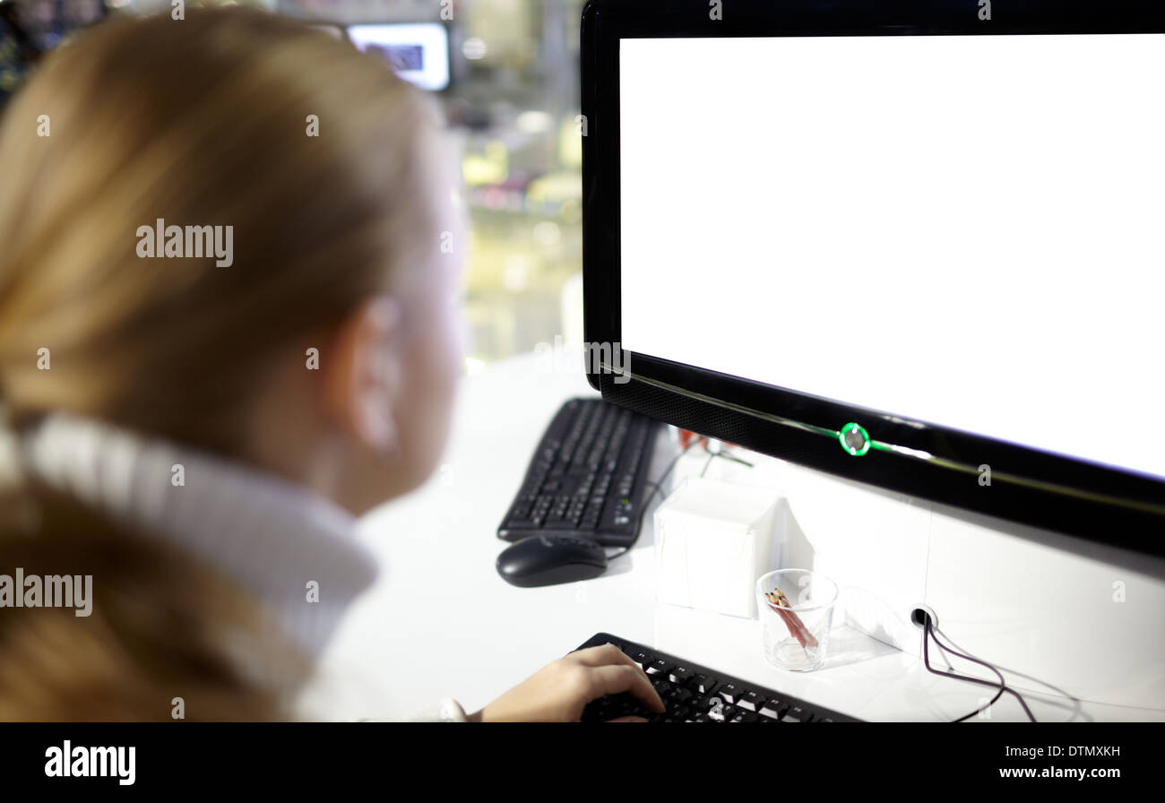 Monitor text typing closeup empty hi-res stock photography and images ...