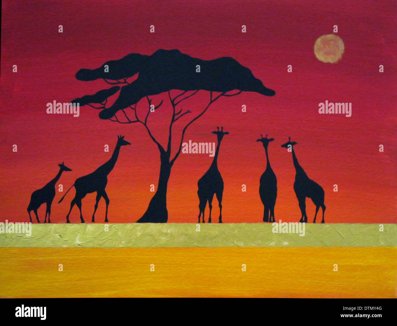 Safari tree art hi-res stock photography and images - Alamy