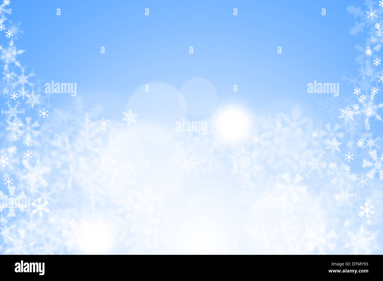 Blue winter wallaper with snowflakes Stock Photo - Alamy