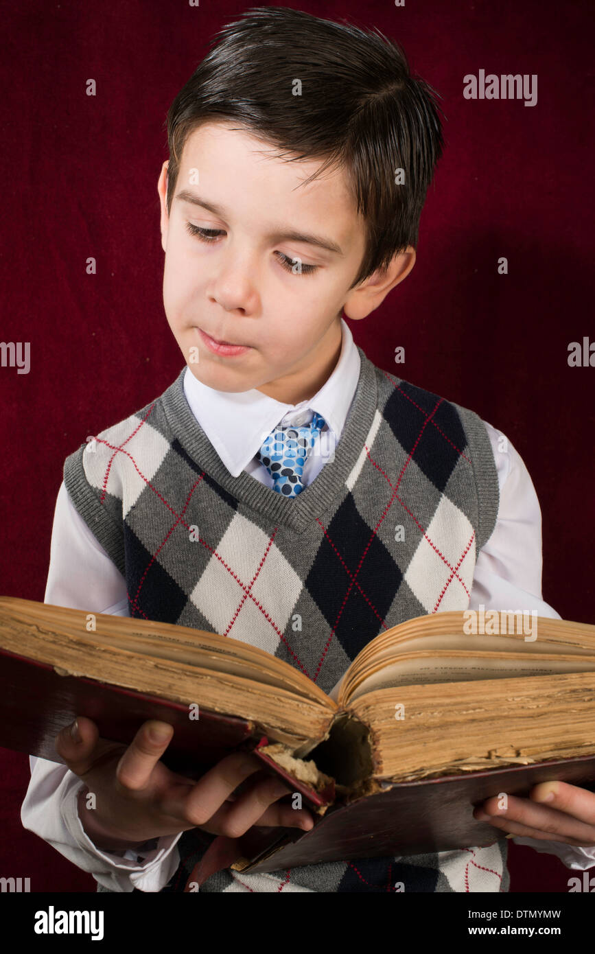 Vintage reading victorian boy hi-res stock photography and images - Alamy