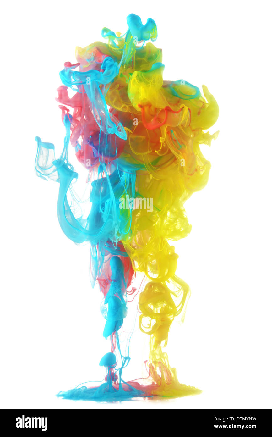 Colorful ink in water abstract Stock Photo - Alamy