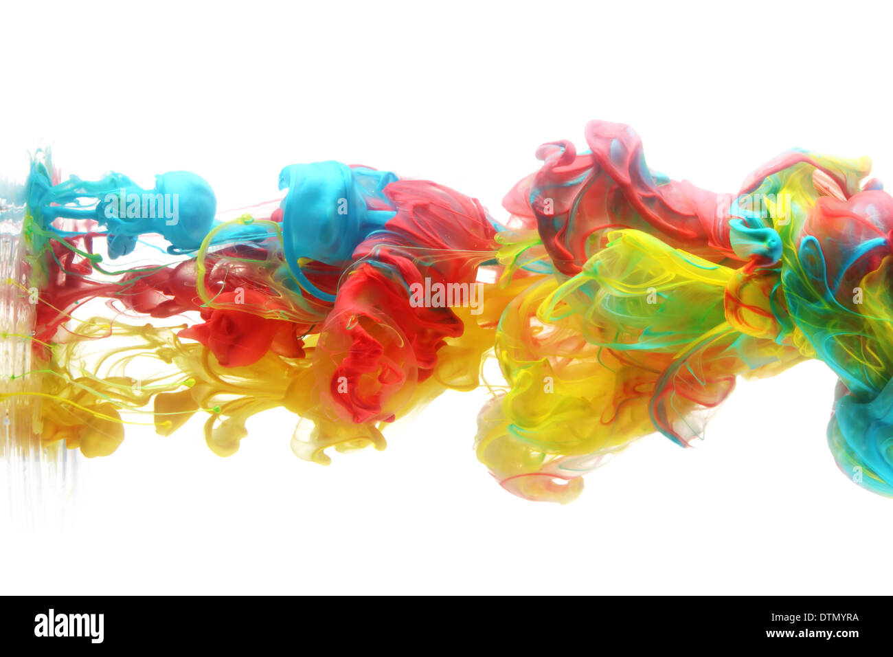 Colorful ink in water abstract Stock Photo - Alamy